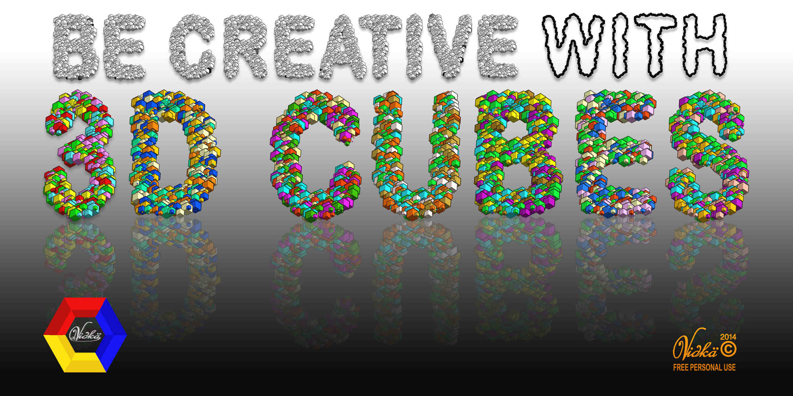 3D Cubes Solid шрифт 3D Cubes Solid шрифт
